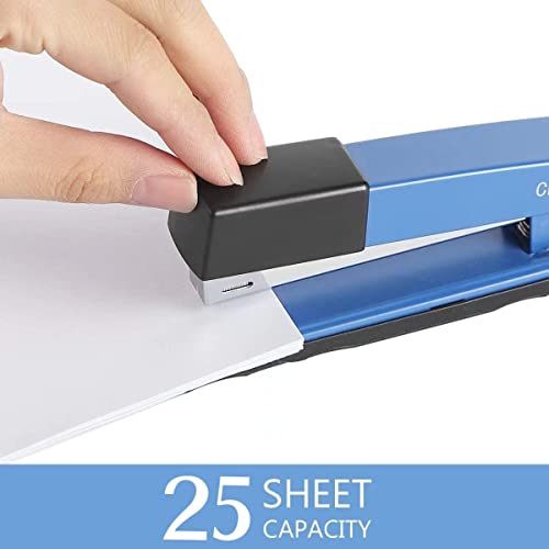 Craftinova Stapler, staplers for Desk ,Durable Metal Stapler ,25 Sheet Capacity,Includes 2000 Staples & Stapler Remover ,for Office or Home School Supplies for Teachers(Blue)5 Pack …