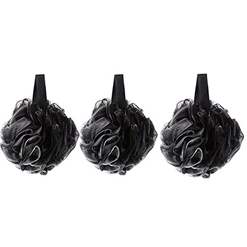 3/5Pcs Bath Sponge, Black Bathing Foam The Body Scourer Durable Natural Bristles Exfoliator Shower Products Practical Bathroom Supplies(3 PC)