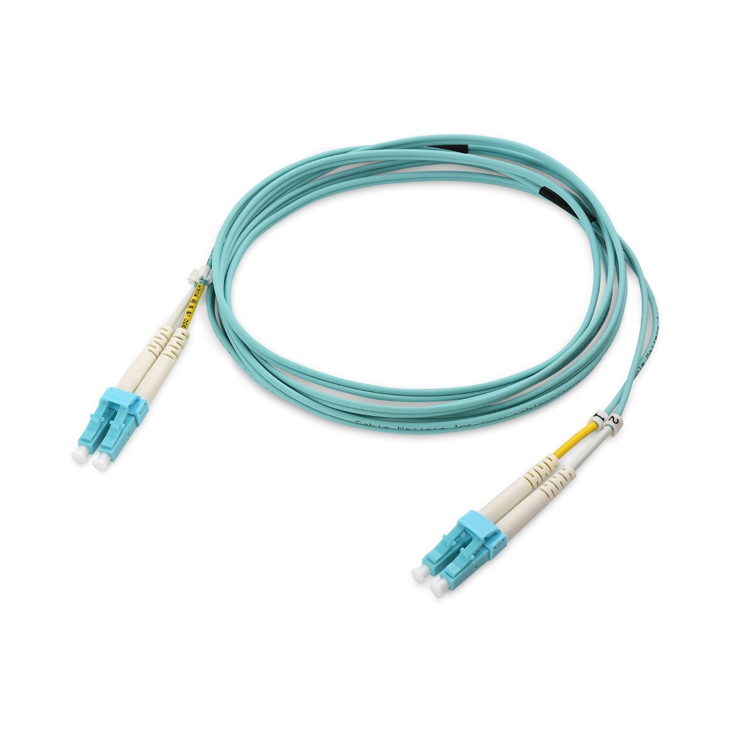 Cable Matters 40Gb OFNP Plenum Rated Multimode Duplex 50/125 OM4 Fiber Cable, LC to LC Fiber Optic Cable - 6.6ft / 2m
