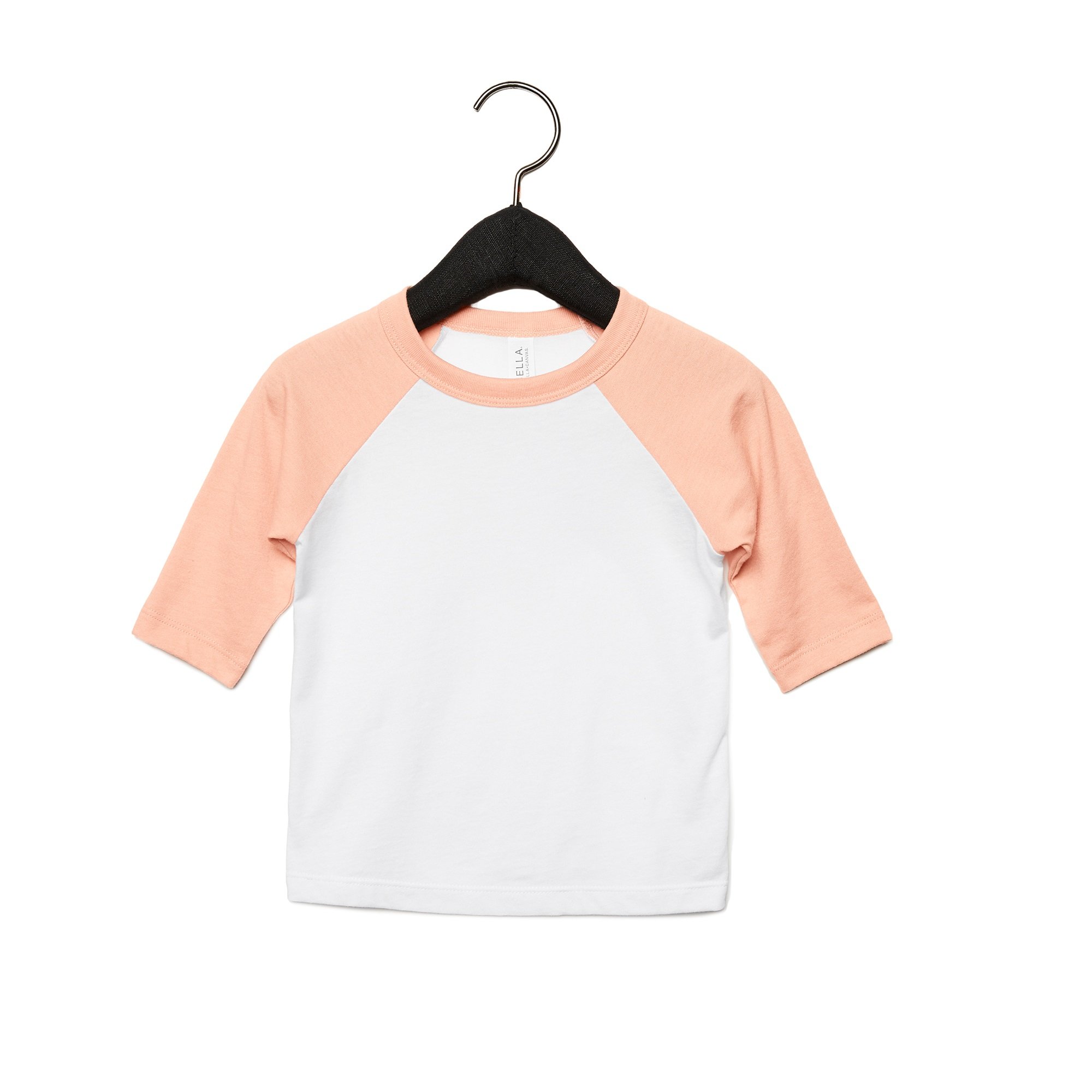 Bella Canvas 3/4-Sleeve Baseball T-Shirt (3200T) White/Red, 5T