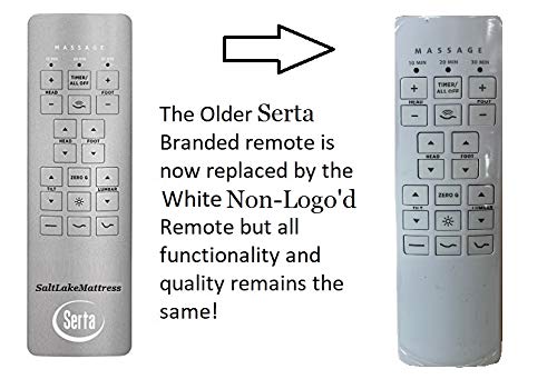 Serta Motion Custom 1 or 2 (II) New White Version Replacement Remote for Adjustable Beds
