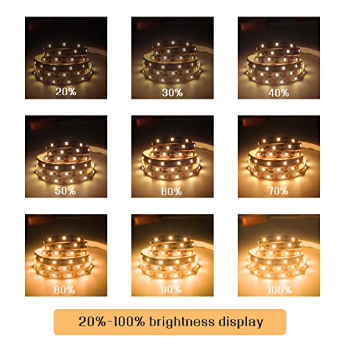 AVEVA Under Cabinet Led Lighting Kit,6.5 FT of 2800k Color Temperature Led Strip Light with Control Dimmer and USB Interface,for Kitchen Cabinet,Counter,Shelf,Tv Back（with 3m Tape）