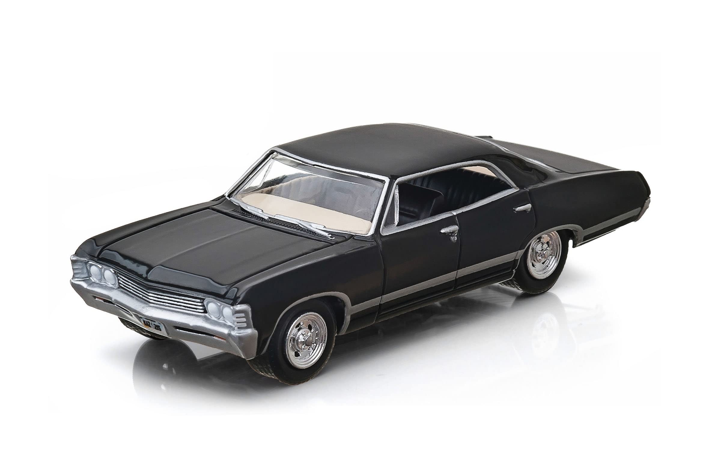 1967 Impala Sport Sedan, Tuxedo Black - Greenlight 30333/48-1/64 Scale Diecast Model Toy Car