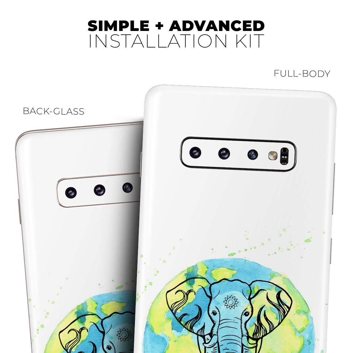 DesignSkinz Worldwide Sacred Elephant Protective Vinyl Decal Wrap Skin Cover Compatible with The Samsung Galaxy S20 (Screen Trim & Back Glass Skin)