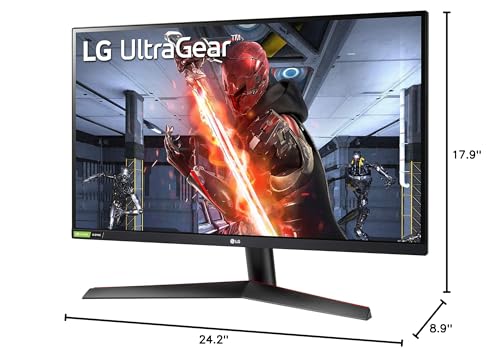 LG 27GN800-B 27 Inch Ultragear QHD (2560 x 1440) IPS Gaming Monitor with IPS 1ms (GtG) Response Time / 144Hz Refresh Rate and NVIDIA G-SYNC Compatible with AMD FreeSync Premium - Black (Renewed)