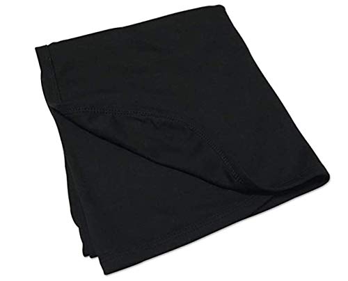 Baby Blank Receiving Blanket, 100% Cotton Fabric for 1-Pack _ Black (30 x 40 Inches / 100% Cotton Interlock)