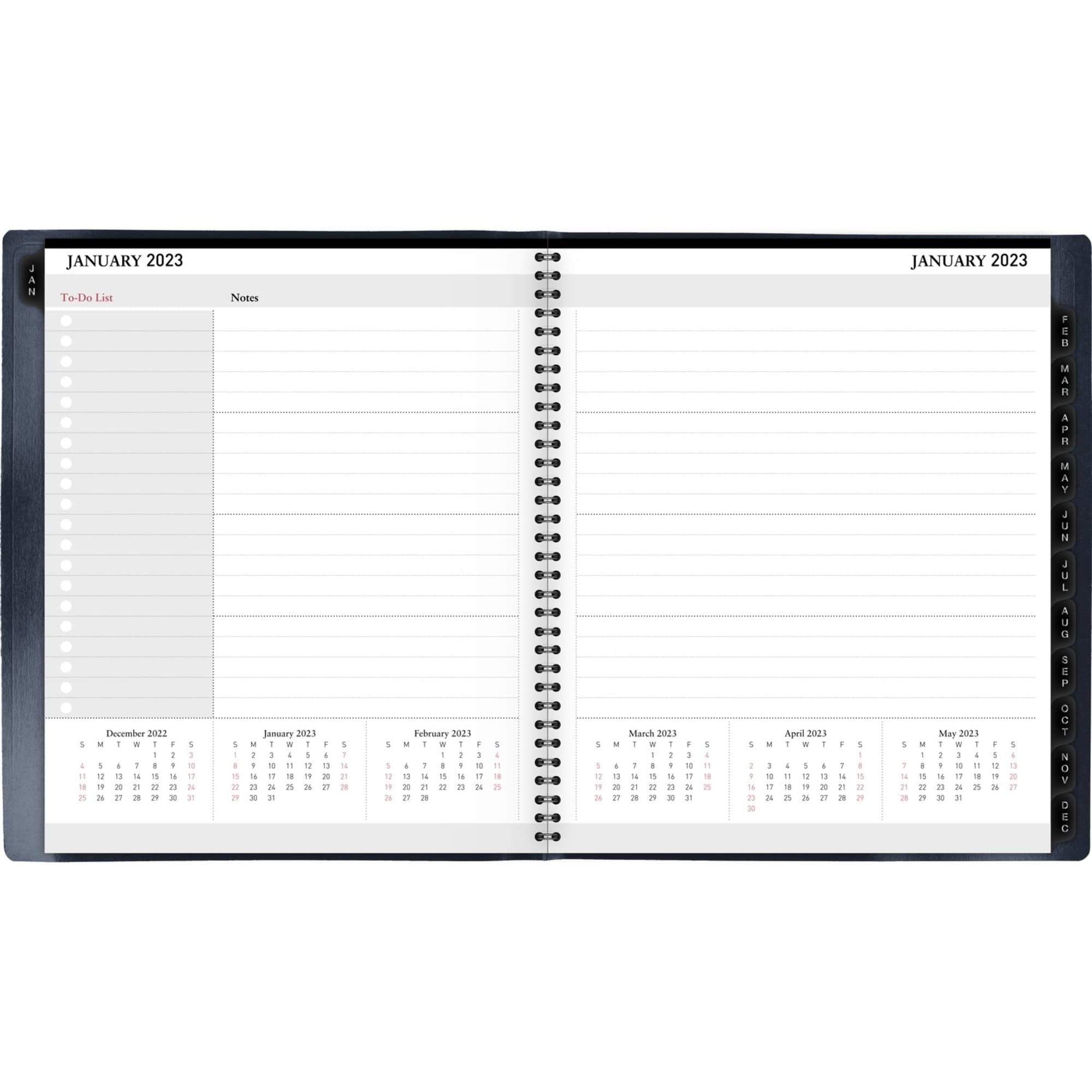 2023-2024 Office DepotĀ® Brand 13-Month Monthly Planner, 9" x 11", Navy, January 2023 To January 2024 , OD710717