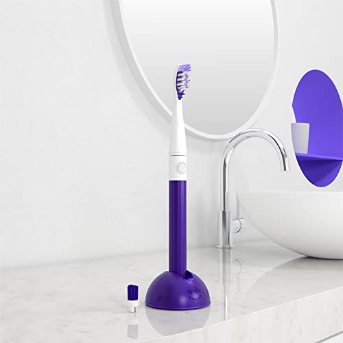 SmileDirectClub Electric Toothbrush Club Edition with Aligner Brush Head and 3-in-1 Travel Case, Mirror Mount, and Stand, Blurple