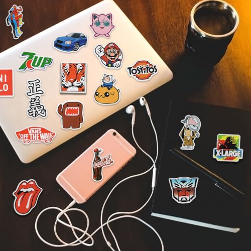 300 PCS Cool Skateboard Stickers,Brand Stickers for Adults Teens,Waterproof Vinyl Stickers for Water Bottle Laptop Luggage Guitar Notebook