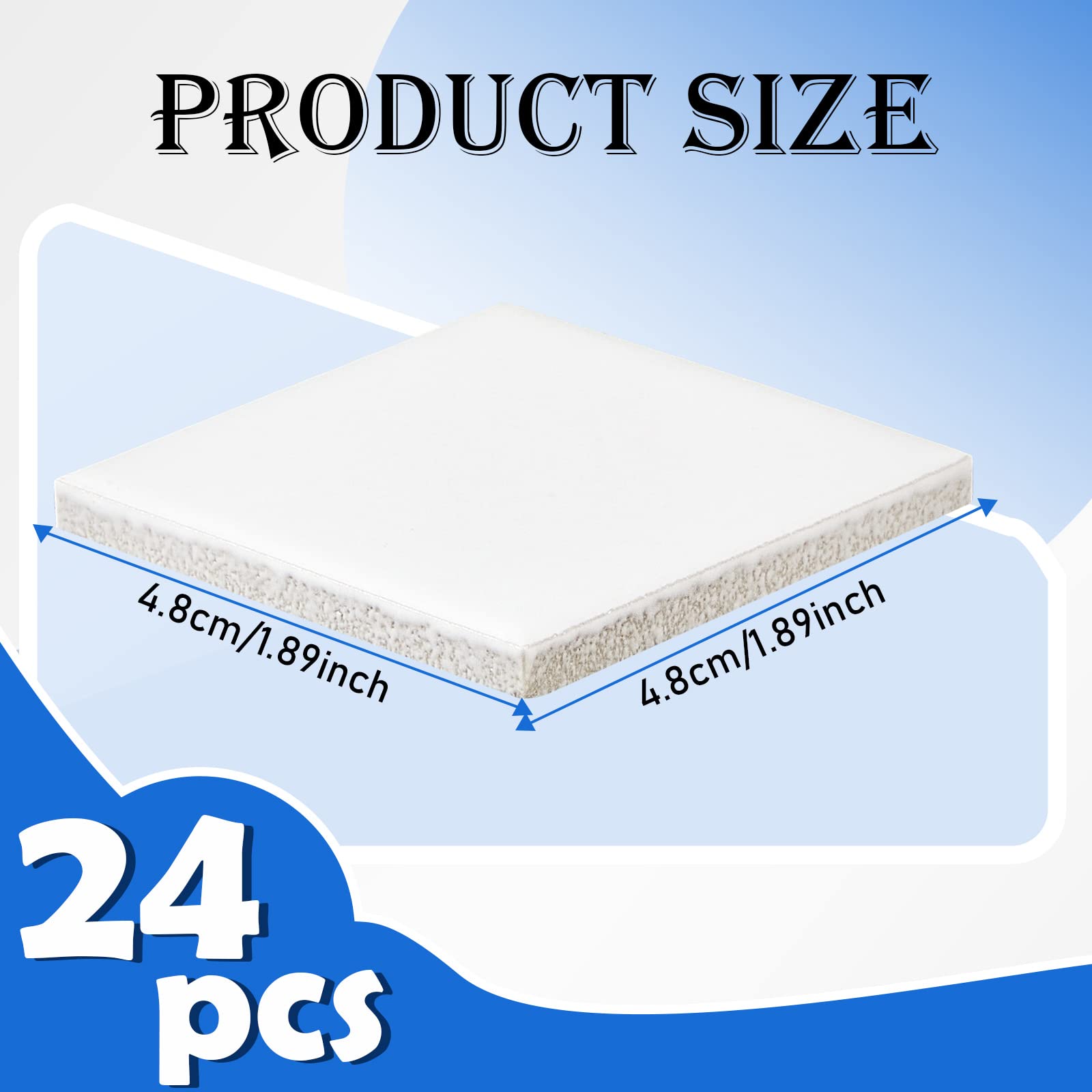 24 Pcs White Streak Plates for Mineral Kit Test Streak Geology Tools Hardness Test Kit Science Supply for Rock Test Specimens Science Classrooms Labs, 1.9 x 1.9 Inches