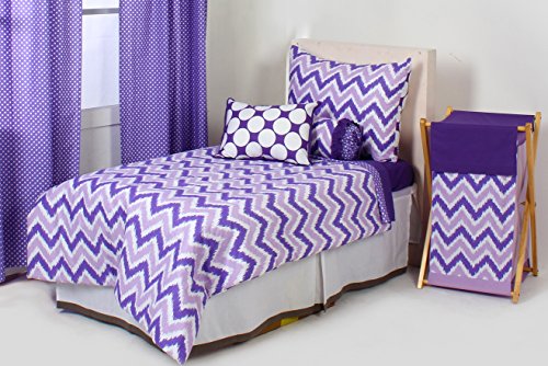 Bacati - Mix N Match Zigzag Hamper (Purple)