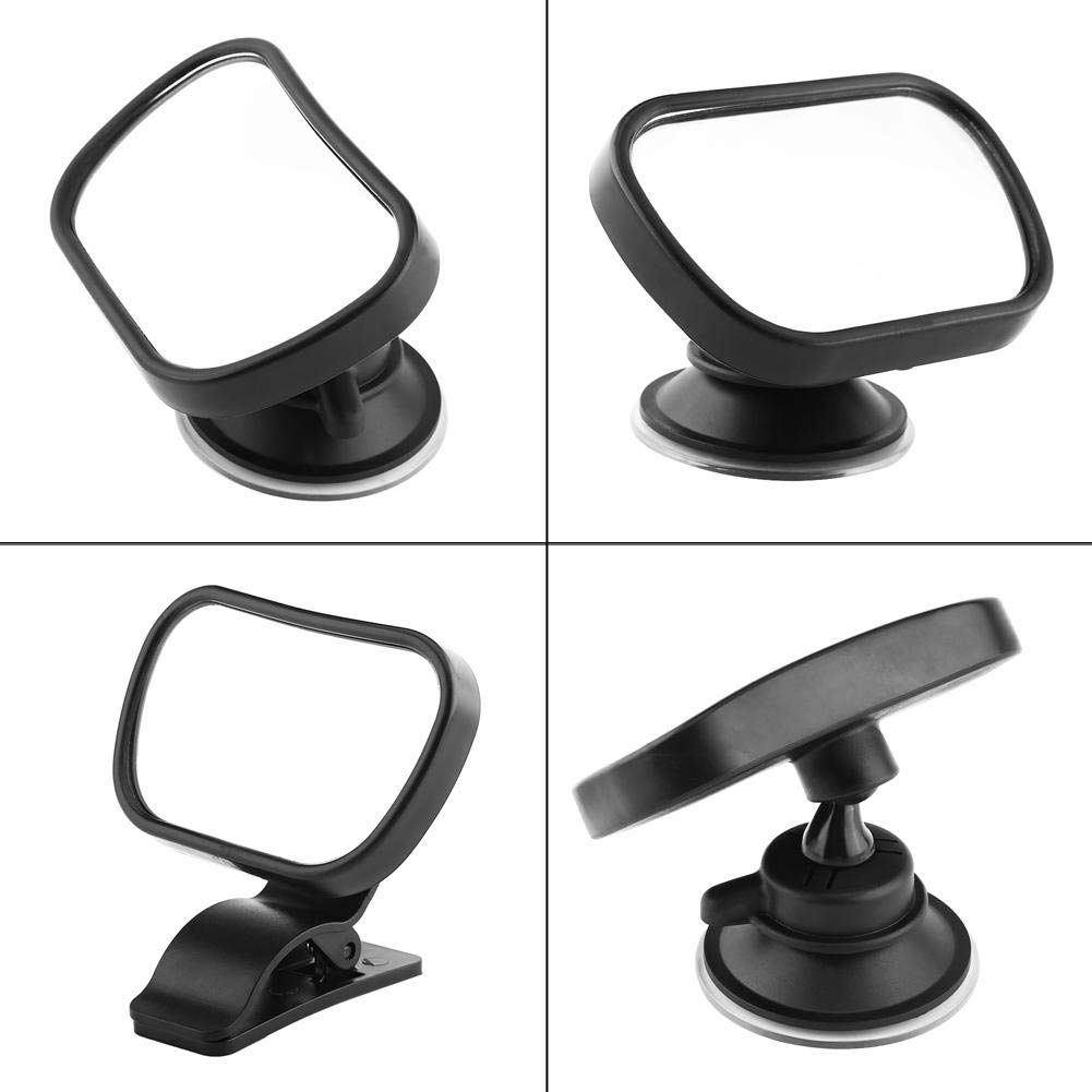 Aramox Baby Mirror,1Pc Adjustable Car Baby Child Back Seat Rear View Safety Mirror With Suction Cup Clip Black