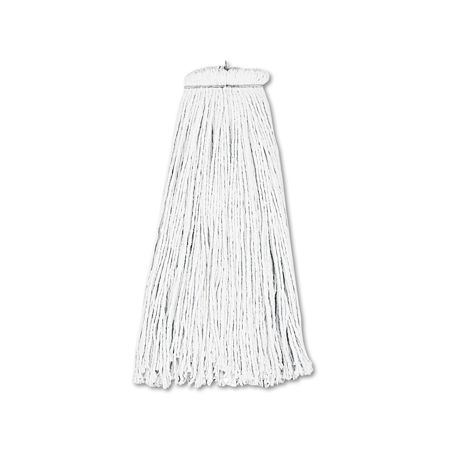 Boardwalk BWK716REA 16 oz. Rayon Cut-End Lie-Flat Wet Mop Head - White