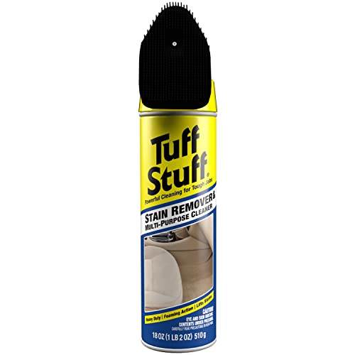 Car Cleaner and Stain Remover by Tuff Stuff, Multi Purpose Cleaner with Scrubby Cap for Cars, Truck, Motorcycle, 18 Oz