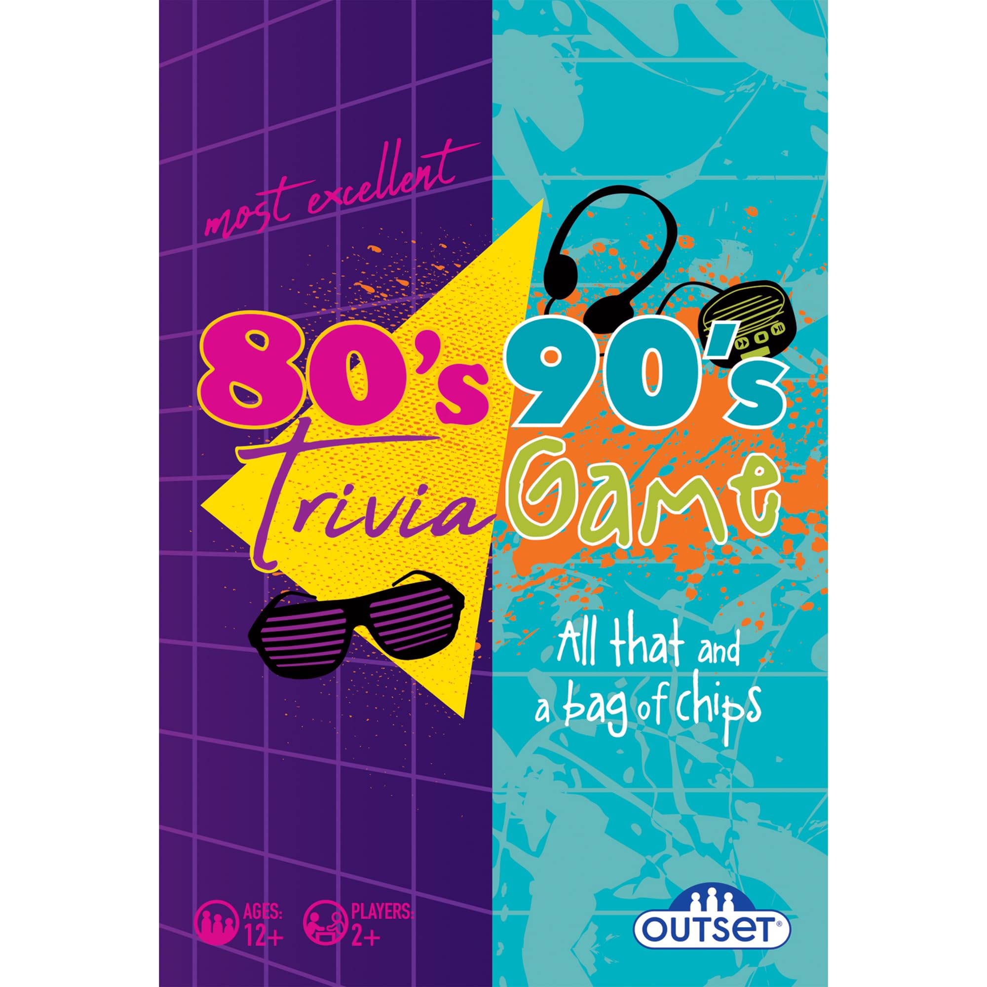 80’s 90’s Trivia Party Game (Amazon Exclusive) – Contains 1,000 Questions - 2 or More Players for Ages 12 and up by Outset Media.