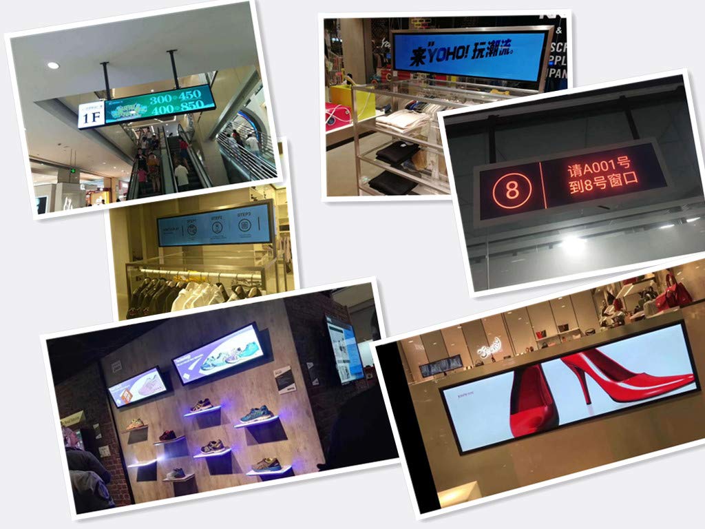 DHL/UPS for 24 inch 1920 * 360 Ultra Wide Stretched Bar LCD Advertising Display , Ultra Stretched bar LCD Display Kits Outline Size 612.7(W)×132.1(H) mm