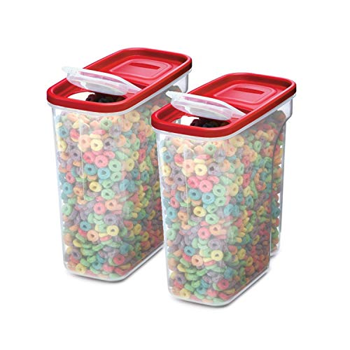 Rubbermaid Premium Modular Food Lids | 2-Pack | 18-Cup Stacking, Space Saving Plastic Storage Containers & Lids Food Storage Containers, Set of 21 (42 Pieces Total), Racer Red