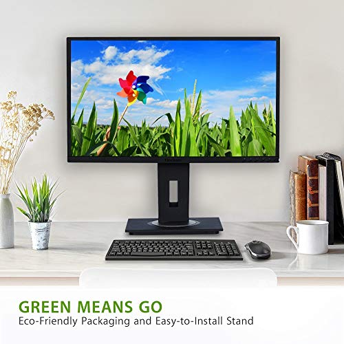 ViewSonic VG2448 24 Inch IPS 1080p Ergonomic Monitor with HDMI DisplayPort USB and 40 Degree Tilt for Home and Office, Black (Renewed)