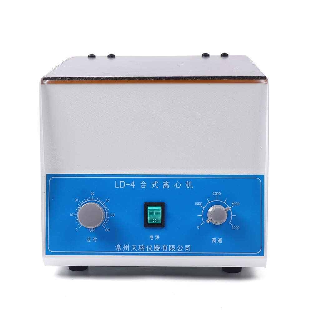 LD-4 Electric Lab Benchtop Centrifuge, 4000RPM 4 Tubes x 100ml Centrifuge Machine with Timer and Speed Control for Lab