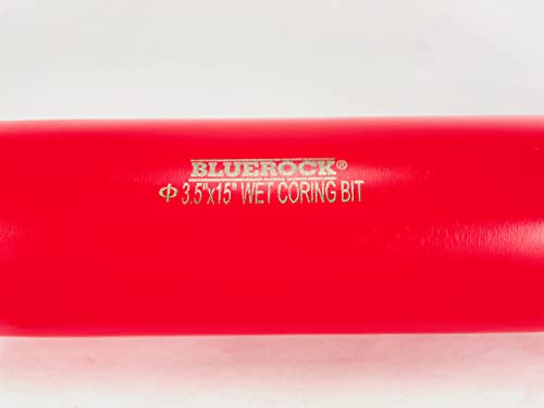3.5" Inch Diamond Wet Core Drill Bit 1-1/4” Threaded by BLUEROCK Tools for Concrete Rebar Asphalt Brick Rock Masonry Hole Barrel Coring 3-1/2"
