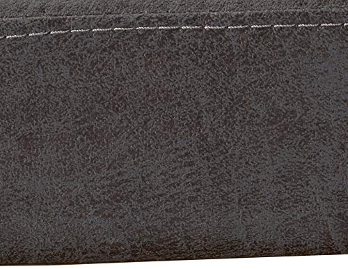 Christopher Knight Home Elisha Industrial Modern Microfiber Bench, Slate / Matte Black