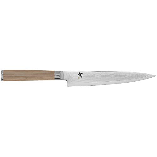 Shun Cutlery Classic Blonde 5-Piece Starter Block Set, Kitchen Knife and Knife Block Set, Includes Classic 8β Chef, 6β Utility & 3.5β Paring Knives, Handcrafted Japanese Kitchen Knives