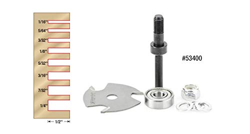 Amana Tool - (53404) Slotting Cutter Assembly 3 Wing x 1-7/8 Dia x 3/32 x 1/4 Inch Shank