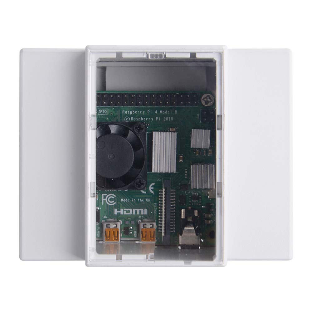 GeeekPi Case for Raspberry Pi 4, DIN Rail Case with Fan for Raspberry Pi 4, Modular Box for Electrical Panels, Pi 4 Heatsinks for Raspberry Pi 4 Model B
