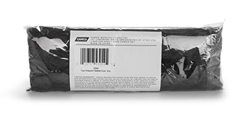 Camco 53054 Gray Faux Sheepskin Seatbelt Cover, 1 Pack