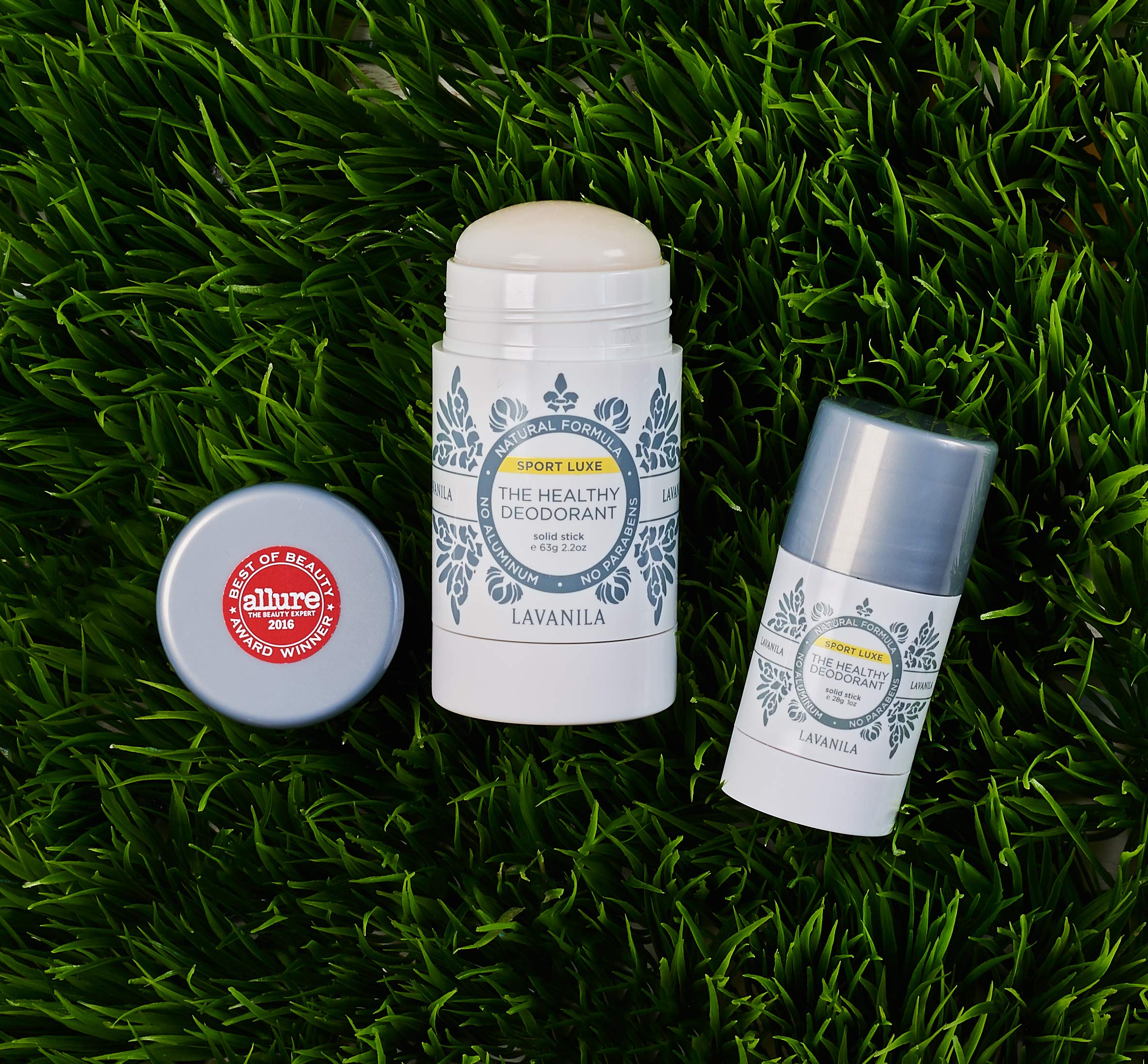 Lavanila Sport Luxe (2-Pack) Aluminum-Free Solid Stick Deodorant for Men & Women - Vegan, Clean, and Natural (2.2 Ounce Each)