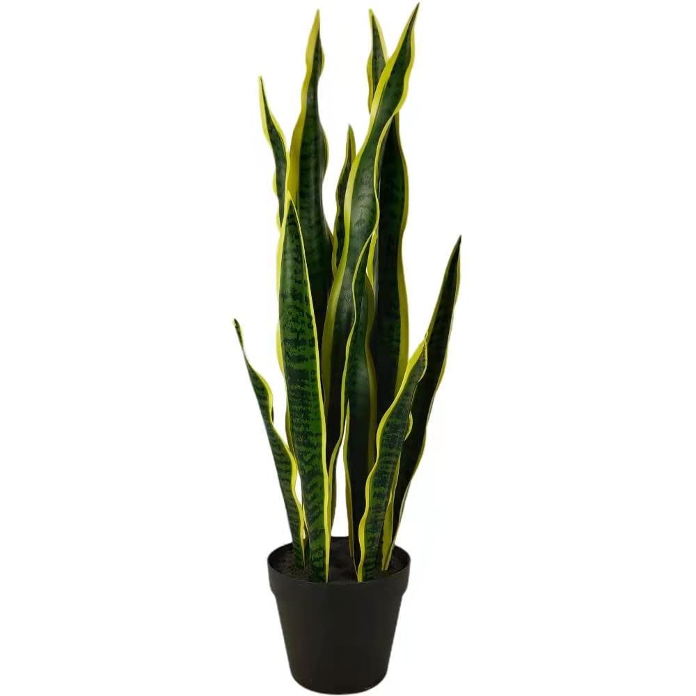 Ailimama Artificial Snake Plant 27 in Green Fake Sansevieria , Perfect Faux Plants for Home Garden Office Store Decoration