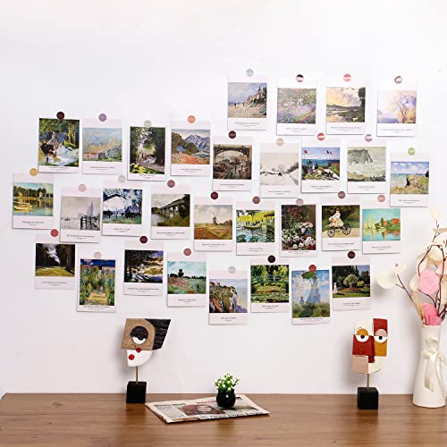 Claude Monet Art Postcards, Famous Painting Modern Artwork Post Cards Bulk Pack(30 Pack), Vintage Aesthetic Picture Wall Collage, Postcards Poster for School Students Teacher Thank You Note Cards