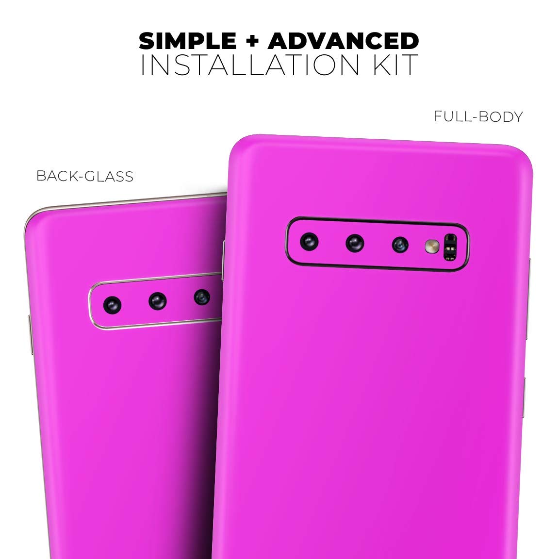 DesignSkinz Solid Hot Pink V2 Protective Vinyl Decal Wrap Skin Cover Compatible with The Samsung Galaxy S20 (Screen Trim & Back Glass Skin)