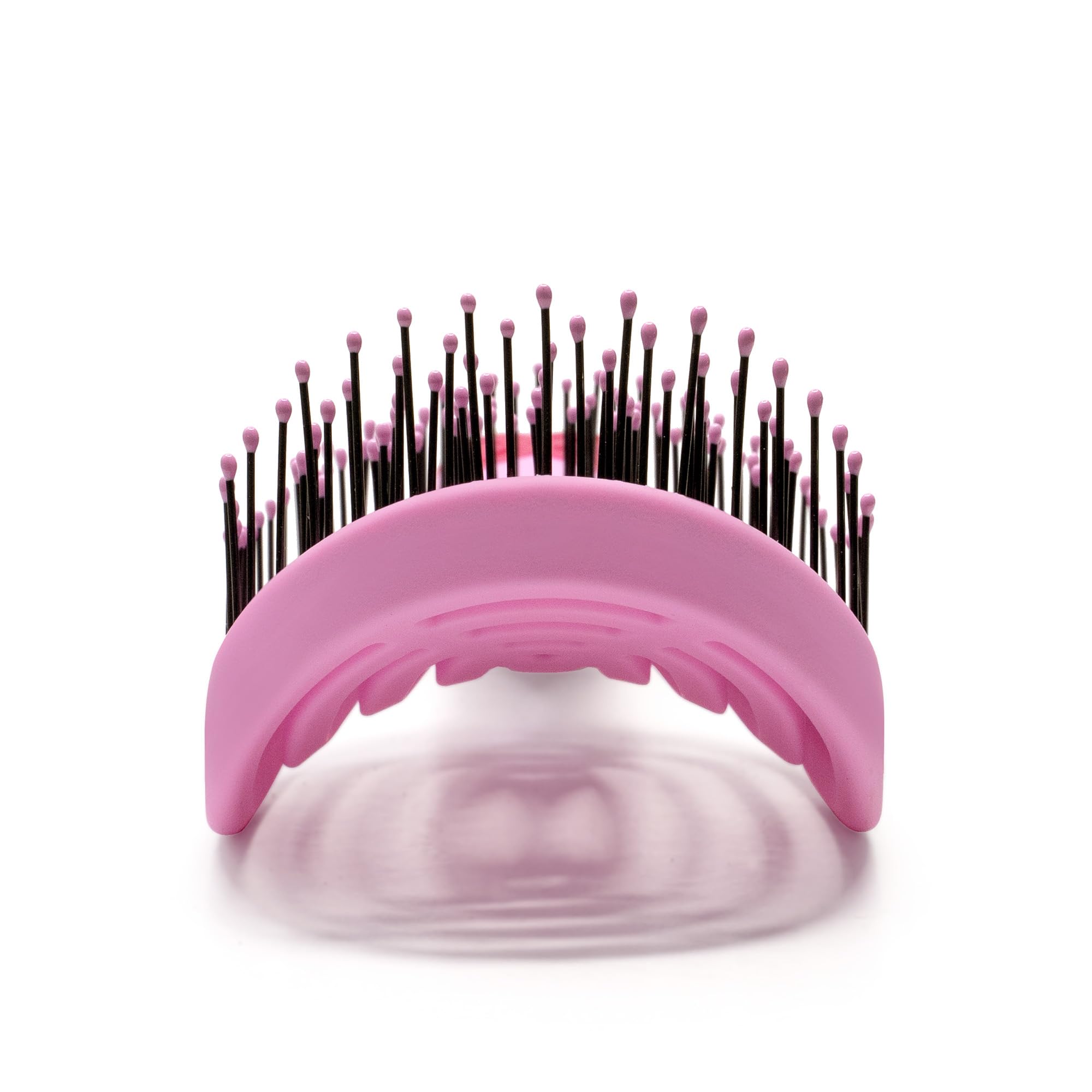 NuWay 4HAIR DoubleC PRO U.S. Patented Double Curved Detangling Brush is Hair Dryer Safe (Red Violet)