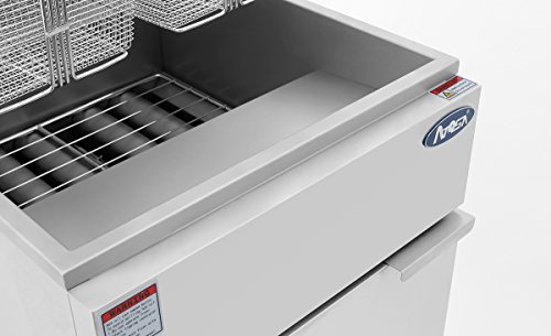Atosa USA ATFS-75 (High BTU 150k) Heavy Duty 75 lbs Stainless Steel Deep Fryer - Propane