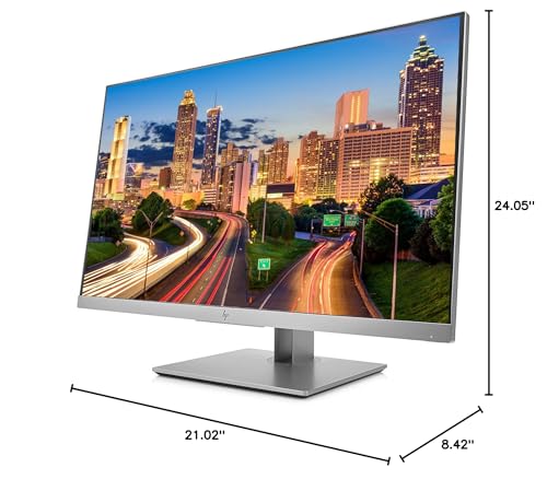 HP EliteDisplay E273q 27 Inch IPS LED Backlit Monitor (1FH52A8#ABA) 2-Pack Bundle with Desk Mount Clamp Dual Monitor Stand
