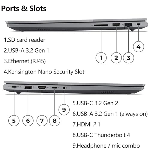 Lenovo ThinkBook 16 G6 16" FHD+ Business Laptop Computer, 13th Gen Intel Octa-Core i5-13420H (Beat i7-1355U), 4GB DDR5 RAM, 2TB PCIe SSD, WiFi 6, Thunderbolt 4, Fingerprint Reader, W11Pro, WE/PGPY
