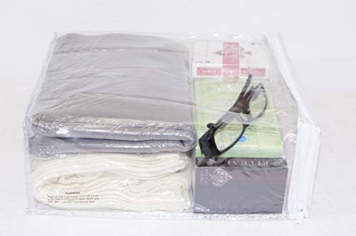 Clear Vinyl Zippered Storage Bags 9 x 11 x 4 Inch 5-Pack