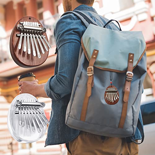 2 Set Thumb Piano 8 Keys, AIFUDA Mini Thumb Piano Portable Finger Piano Musical Instruments Gift for Adults with Lanyard