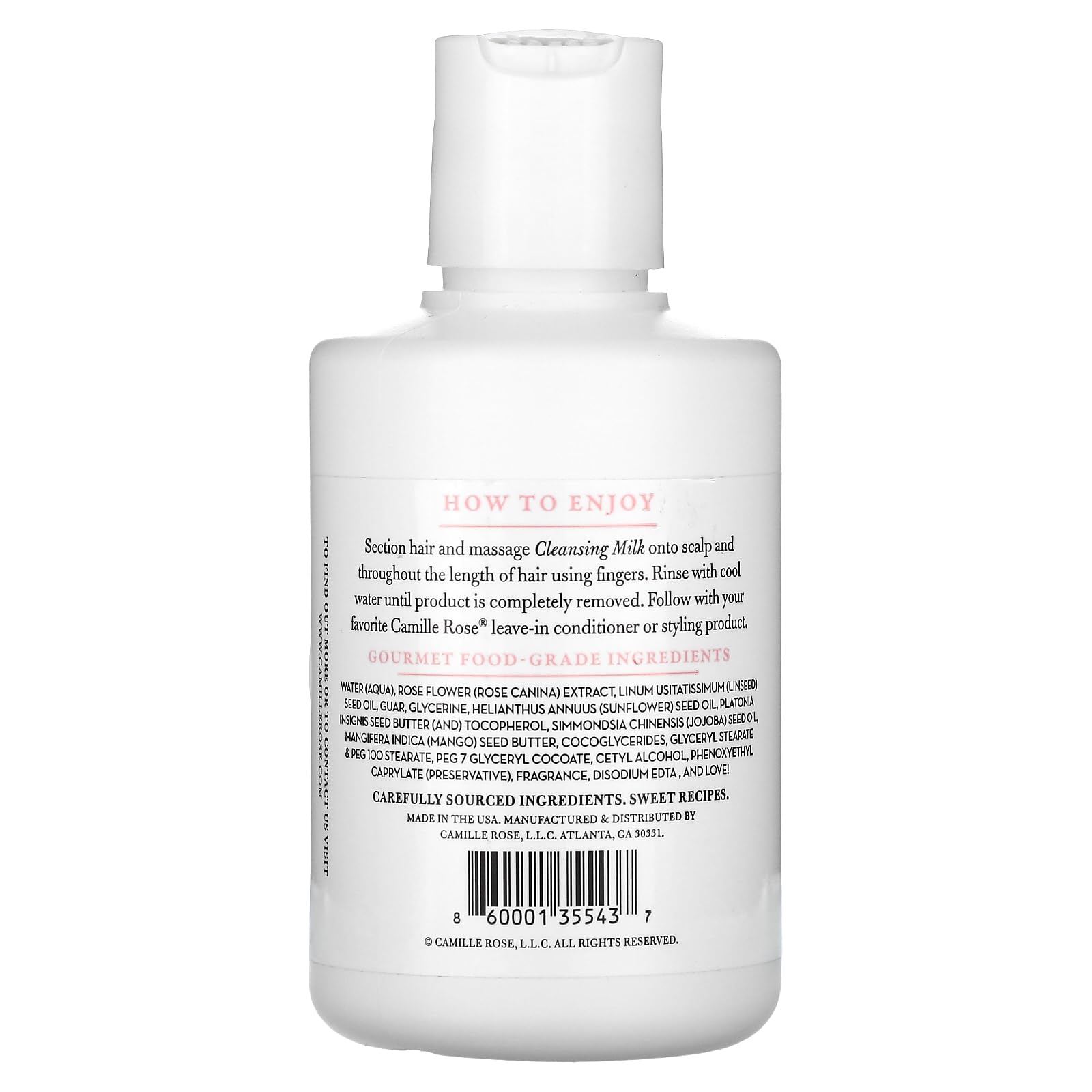 Camille Rose - Rose Cleansing Milk, 8 fl oz