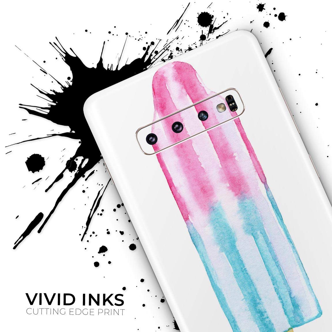 DesignSkinz Summer Mode Ice Cream v4 Protective Vinyl Decal Wrap Skin Cover Compatible with The Samsung Galaxy S20 (Screen Trim & Back Glass Skin)