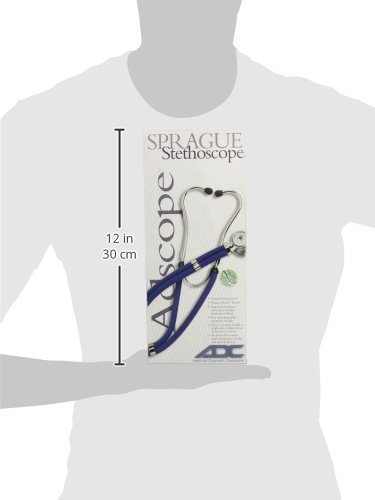 ADC Adscope 641 Sprague Stethoscope with 5 Interchangeable Chestpiece Options, 30 inch Length, Light Blue