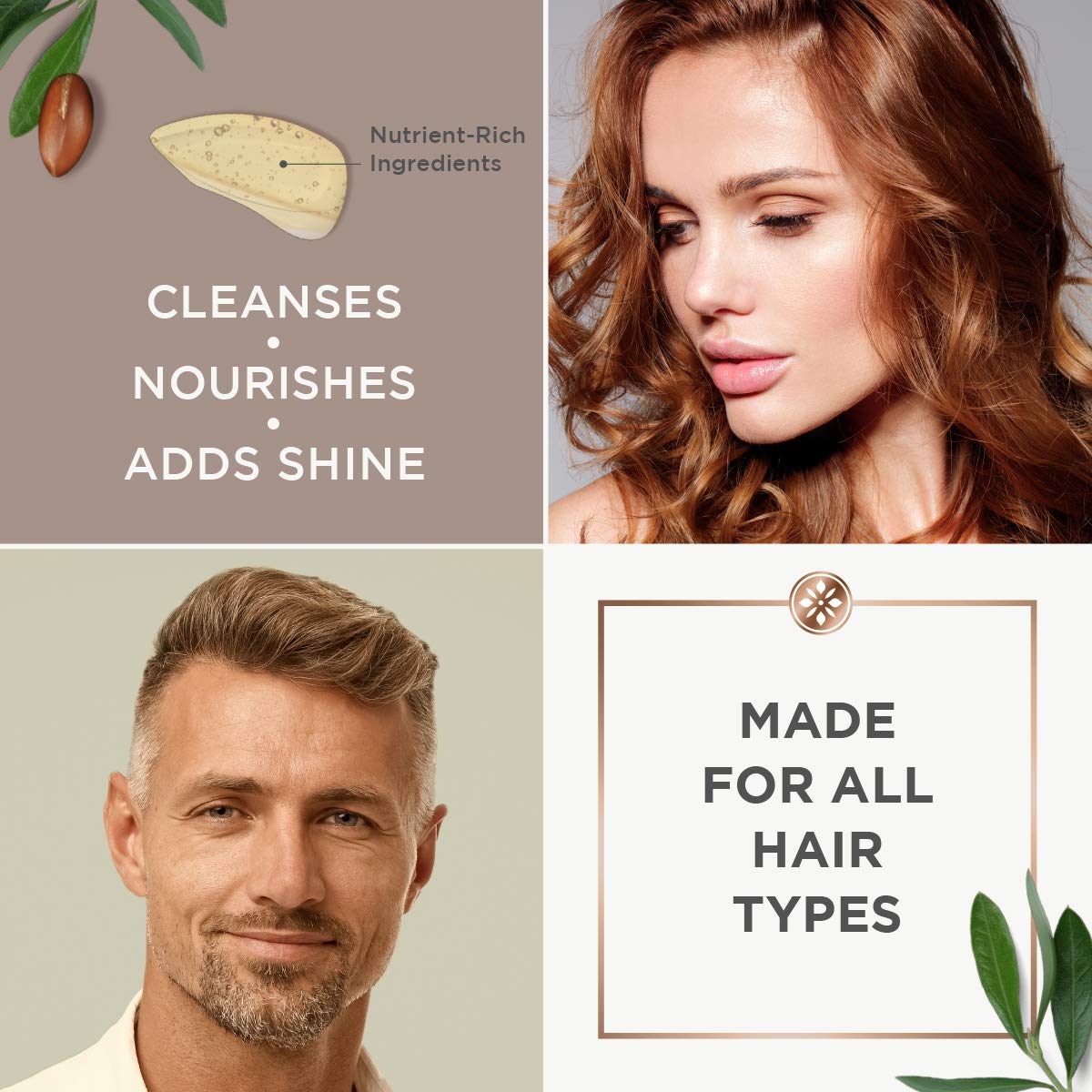 Argan Magic Shine Boosting Shampoo - Gently Cleanses and Restores Hair to Calm Frizz and Boost Shine | Made in USA, Paraben Free, Cruelty Free (1 Pack)