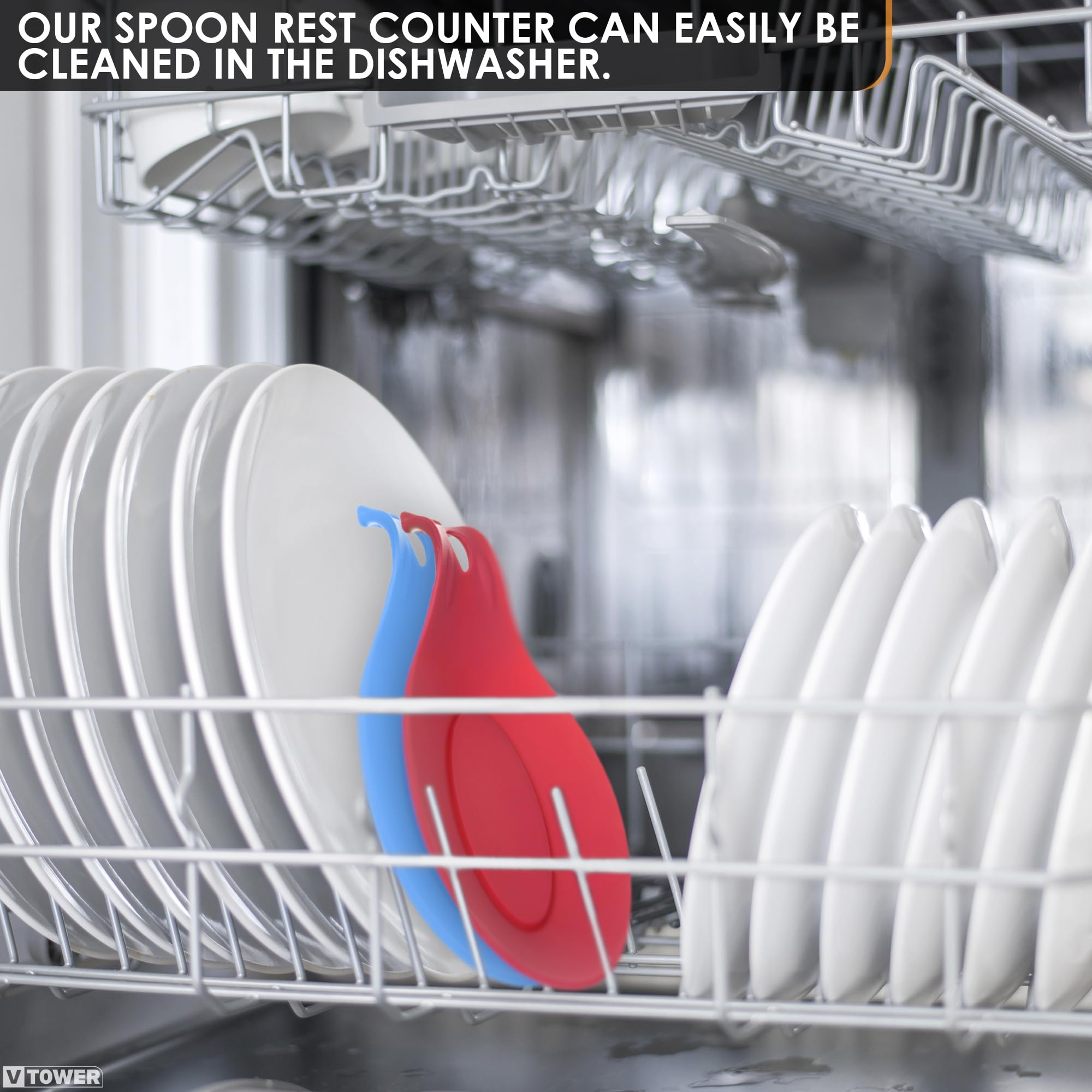 4Pcs Silicone Spoon Rest Set Kitchen Accessories - Heat Resistant Utensil Rest for Cooking Ladle Spoon Rest for Stove Top - Silicone Spatula Rest Spoon Rest Holder for Stove Top Kitchen Gadgets