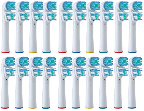 Double Clean Brush Heads, Compatible with Braun Oral-B Dual Clean Electric Toothbrush - Pack of 20