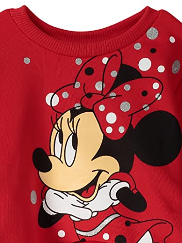 Disney Minnie Mouse Infant Baby Girls Fleece Sweatshirt and Leggings Outfit Set Red/Black 18 Months