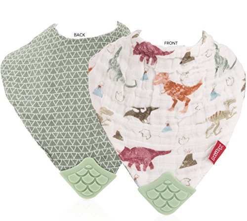 Baby Bibs - 3 Pc Muslin Bibs - Reversible 100% Natural Cotton Teething Bib - Baby Bibs For Girls And Boys, Baby Essentials
