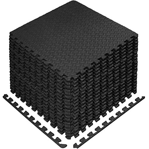 StillCool Puzzle Exercise Floor Mat, EVA Interlocking Foam Tiles Exercise Equipment Mat with Border - for Gyms, Yoga, Outdoor Workout