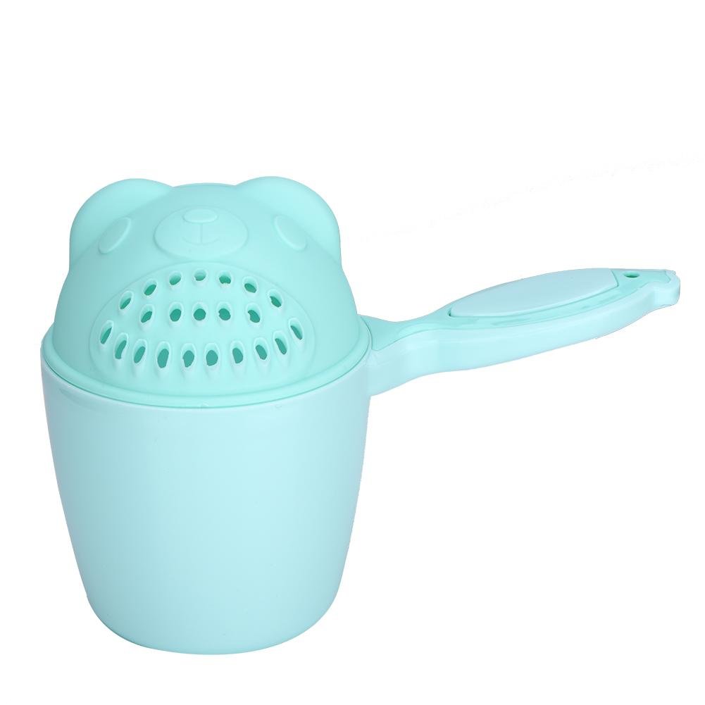 Zerodis Kids Shampoo Rinse Cup Newborn Bath Shower Flusher Baby Bath Waterfall Rinser for Protecting Infant Eyes(Green)