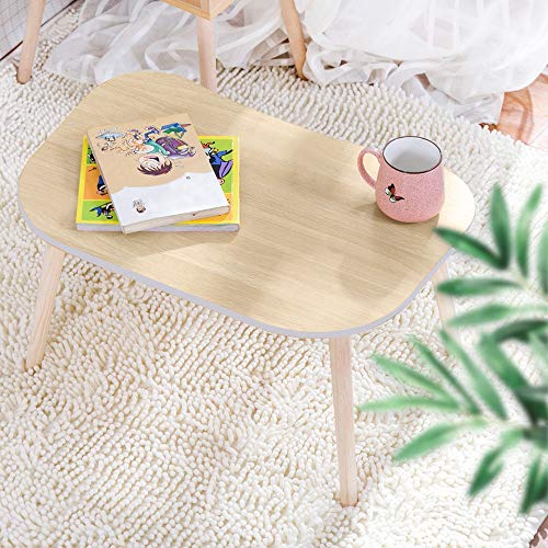 Bed Desk Laptop Living Room Bay Window Table Solid Wood Legs,Curved Recessed Design,Non-Slip Cotton Pad,Mute,Office Dining Table(Ship from US!)